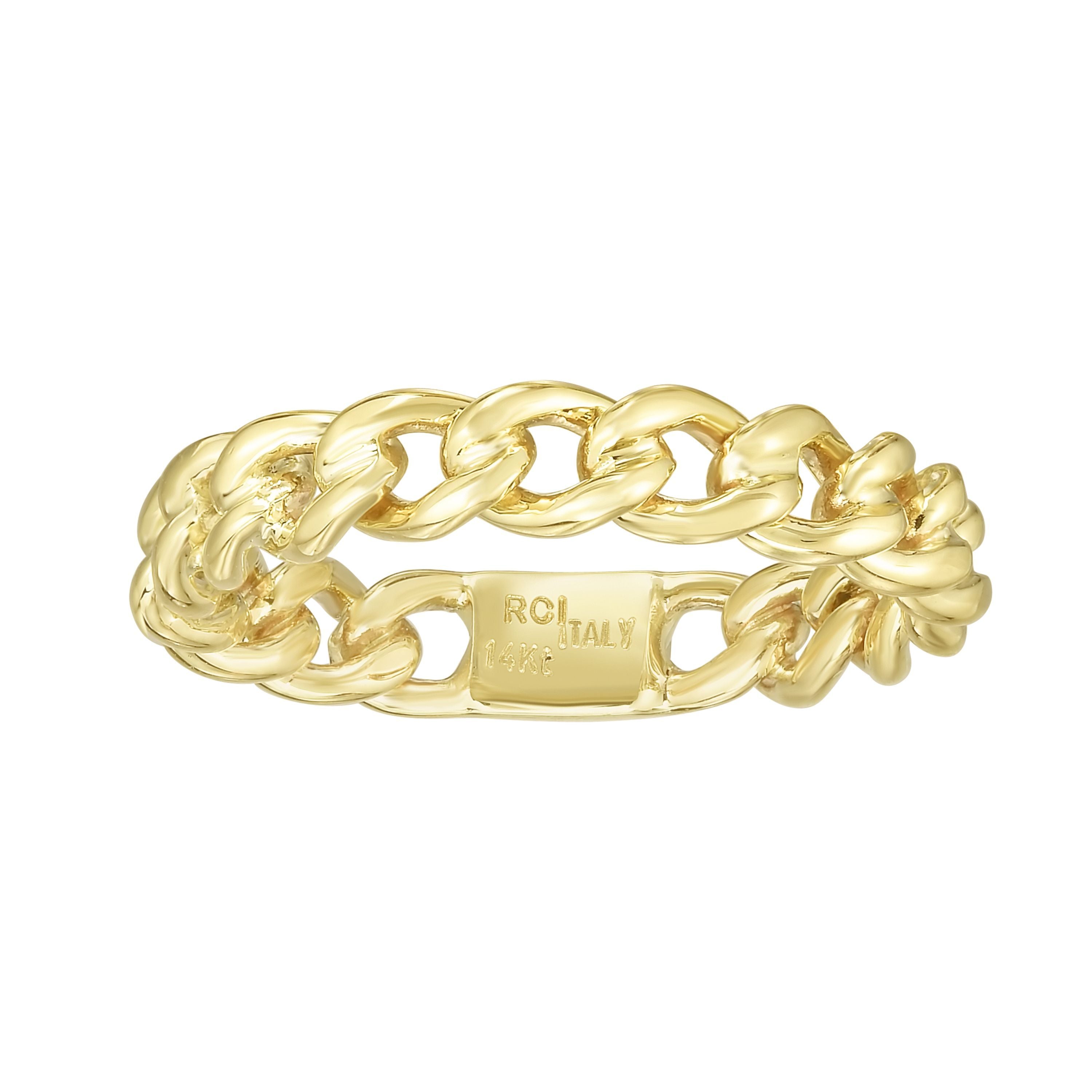 14K Gold Curb Ring – SilverChains.com